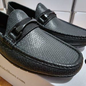 Aldo | Shoes | Aldo Mens Omemee In Croc Embossed Dark Green Leather ...